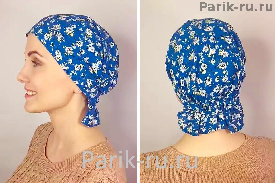 Шапка из хлопка "Косынка цветная"